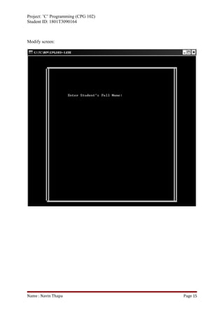 C programming project by navin thapa | DOC