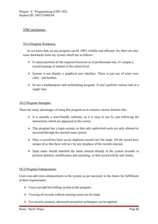 C programming project by navin thapa | DOC