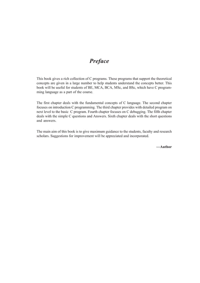 C programing for BCA Sem 1. JJ College | PDF