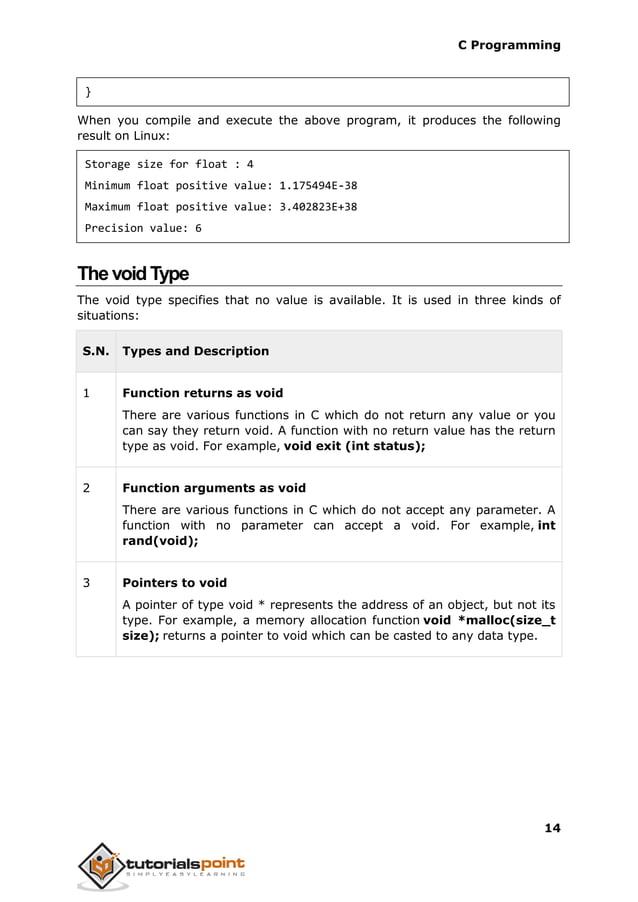 Cprogramming tutorial | PDF