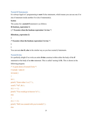 C Programming Unit II Sharad Institute college | PDF