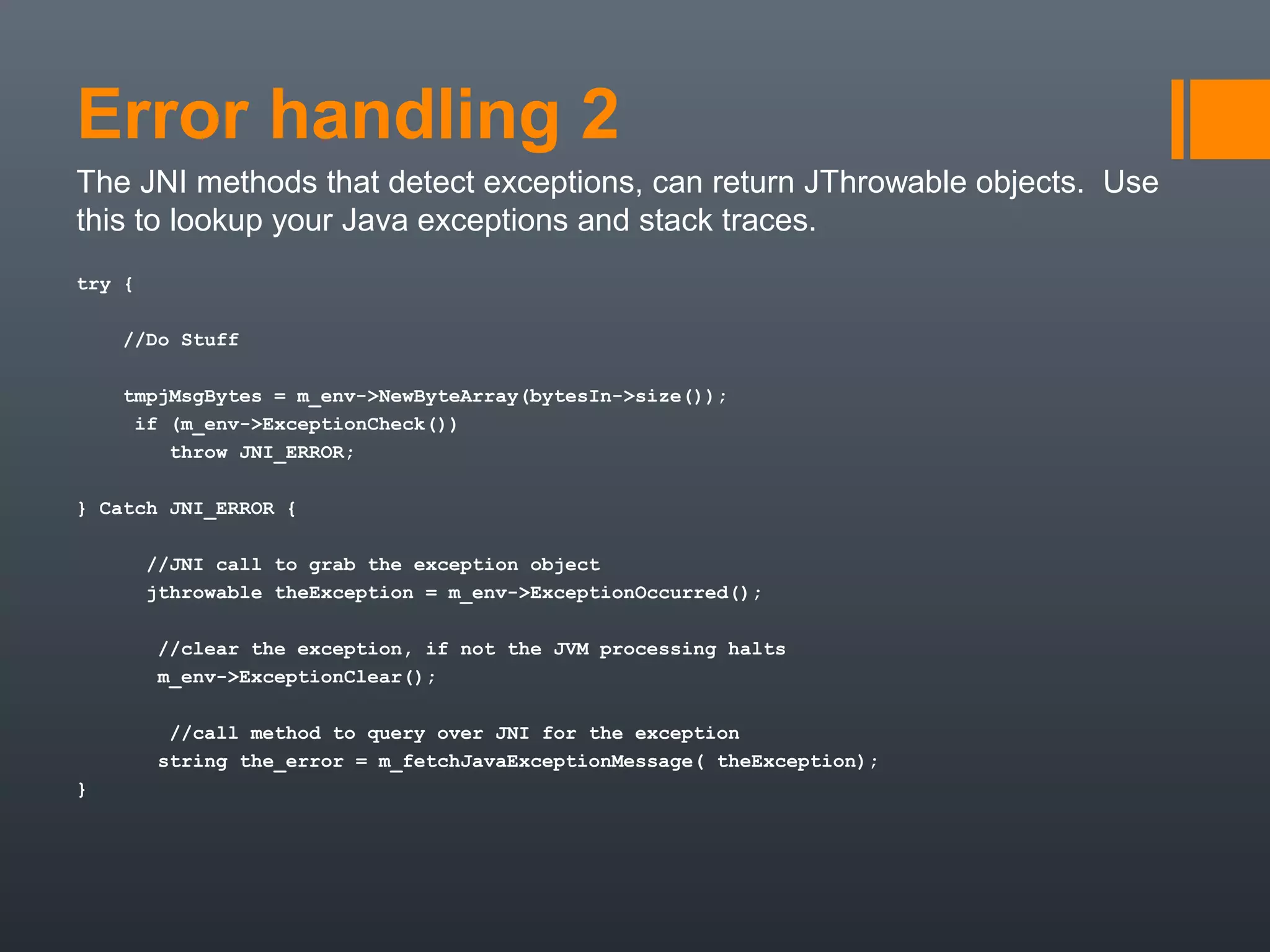 C++ programming with jni | PPT