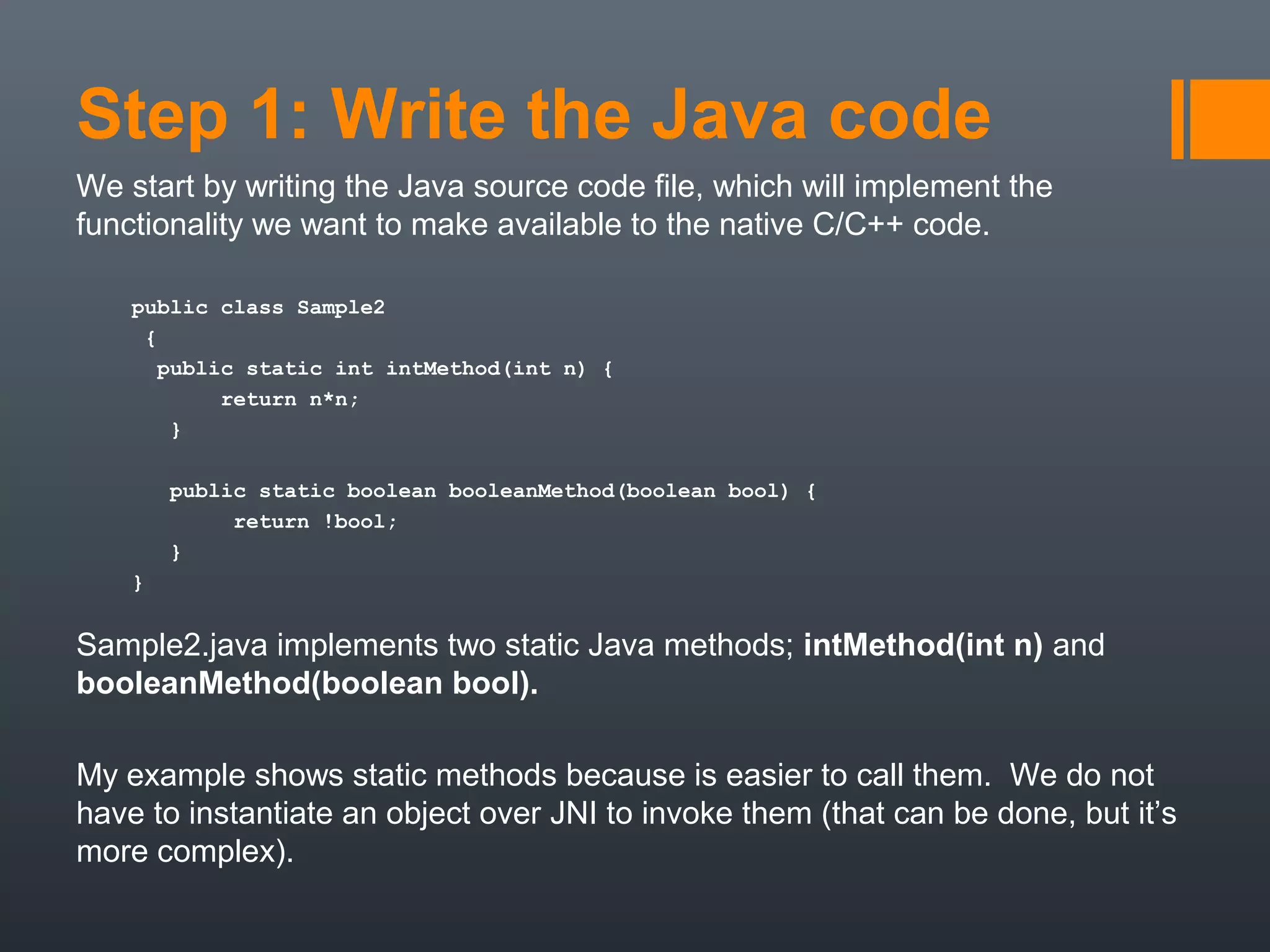 C++ programming with jni | PPT