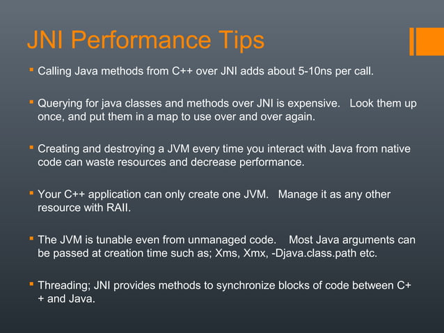 C++ programming with jni | PPT