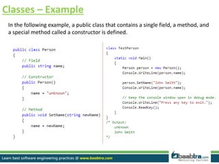 C# program structure | PPTX | Programming Languages | Computing