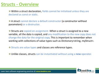 C# program structure | PPTX | Programming Languages | Computing