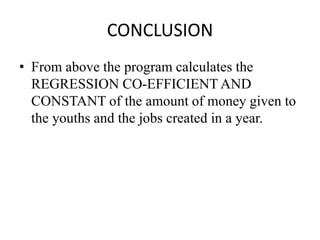 C program to calculate regression analysis | PPTX | Computing | Technology & Computing
