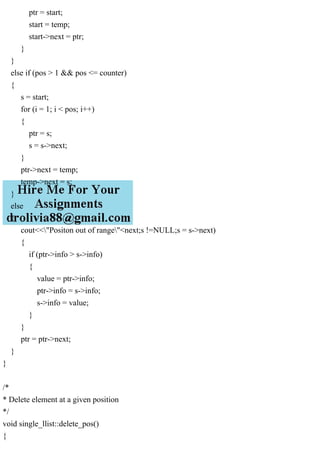C++ Program to Implement Singly Linked List #includeiostream.pdf