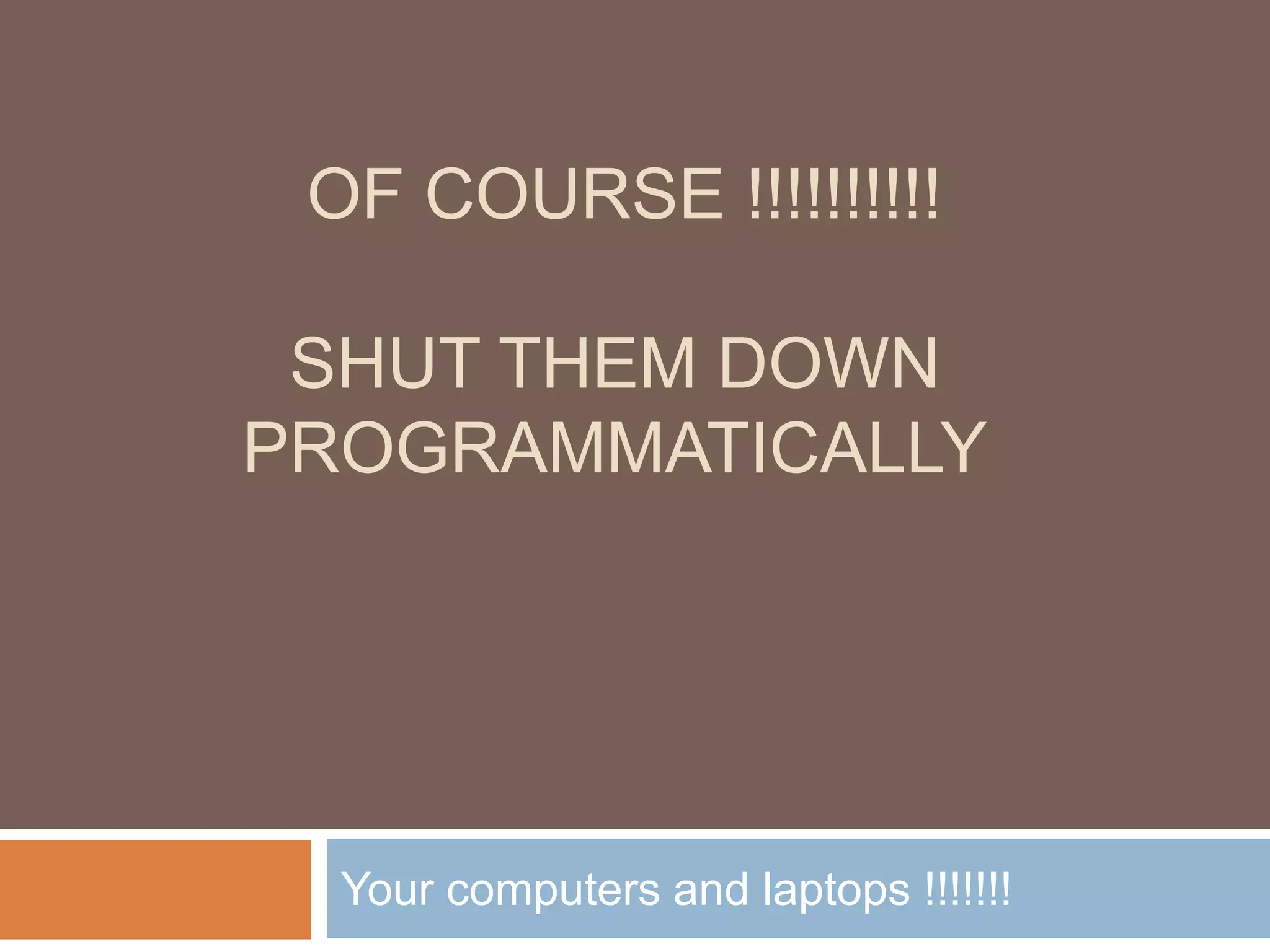 C program to turn off your pc | PPT