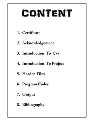 computer science project class 12th | PDF