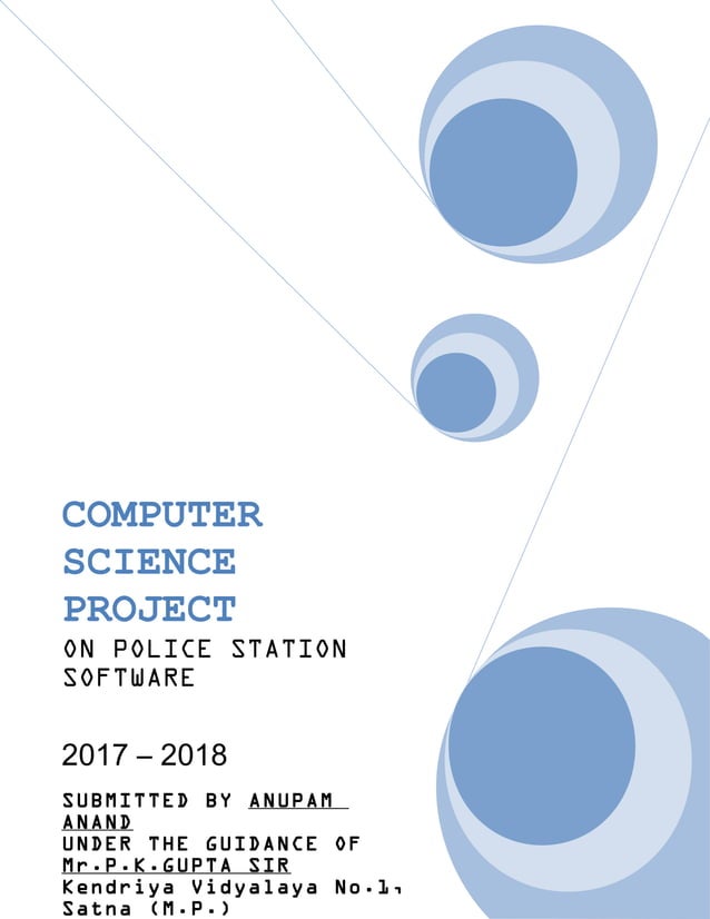 Computer Science Investigatory Project class 12th | DOC | Crime ...