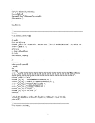 C++ project on police station software | DOCX