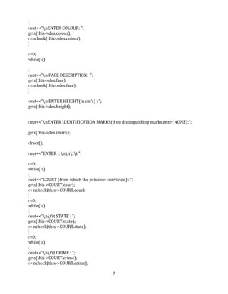 C++ project on police station software | DOCX