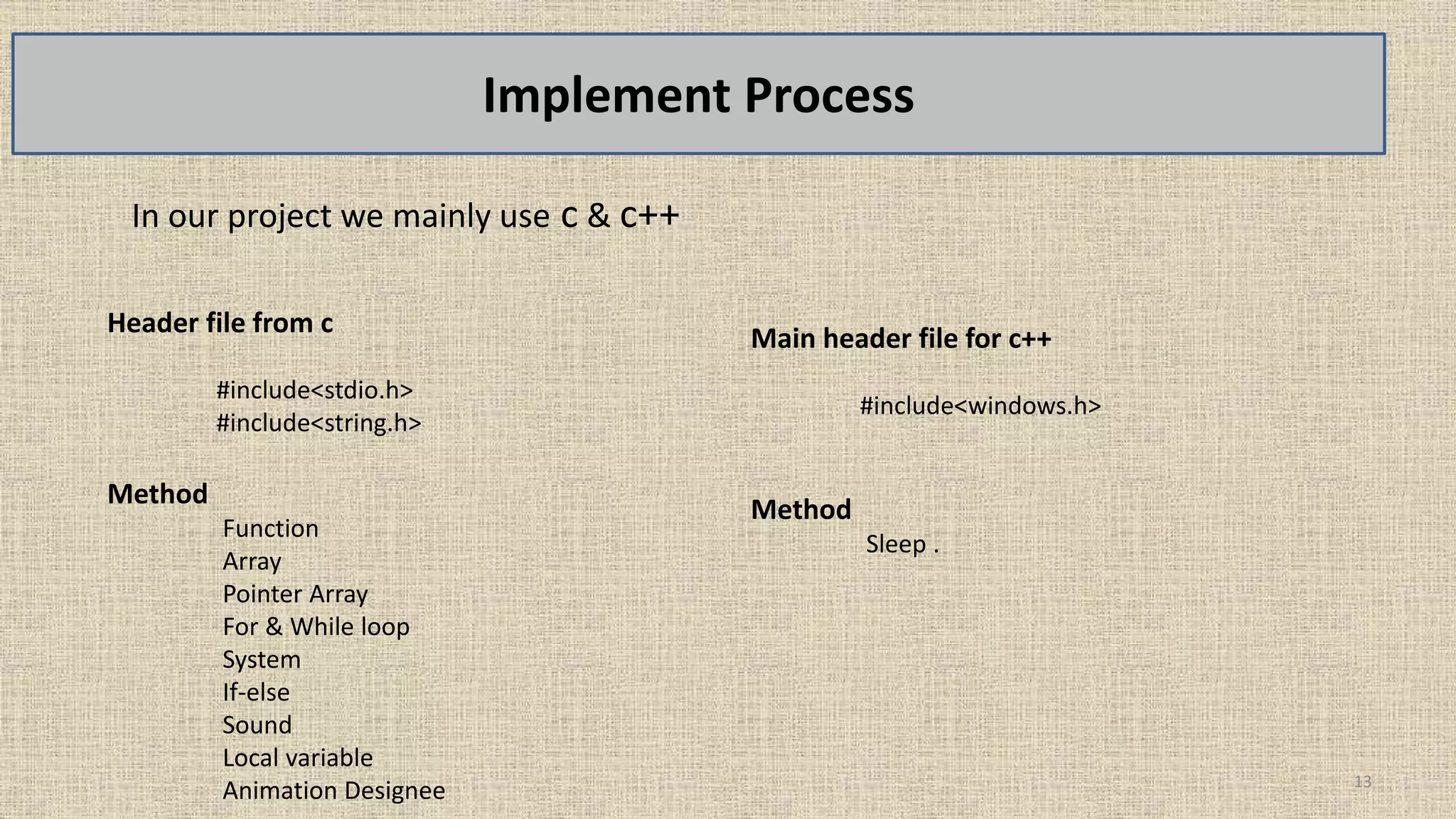C project presentation (sound system & children app ) | PPTX
