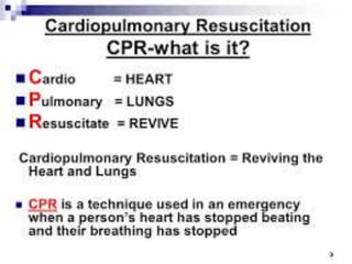 Cpr ppt | PPTX | First Aid | Injuries
