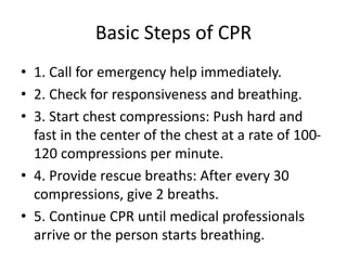"Essential CPR: Key Steps to Save Lives" | PPTX