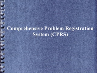 Comprehensive Problem Registration System | PPT