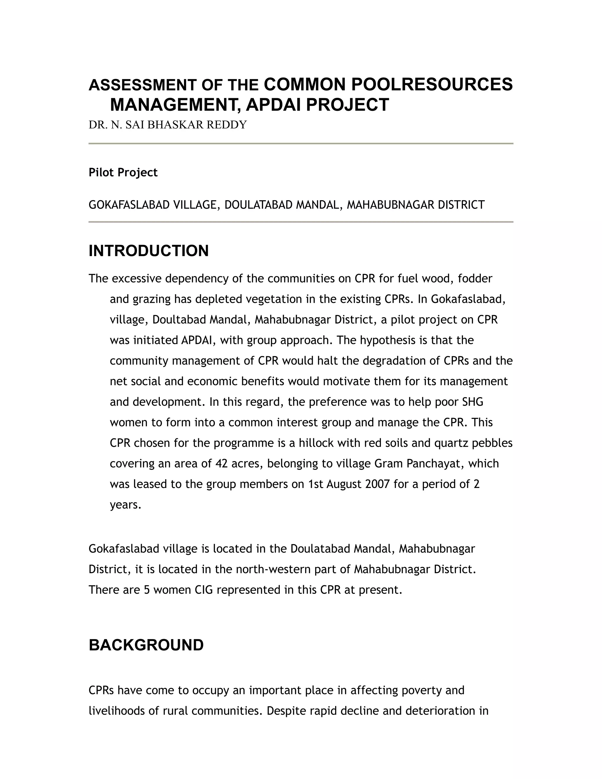 Cpr study sai bhaskar | PDF | Free Download