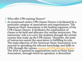 Cpr training denver | PDF