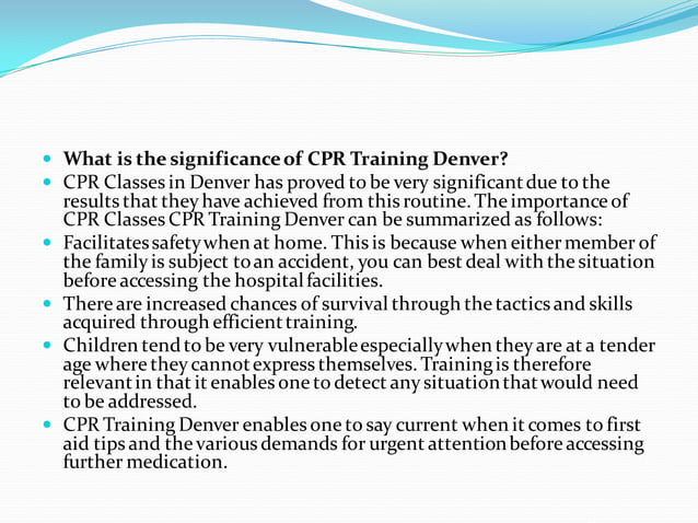 Cpr training denver | PPT