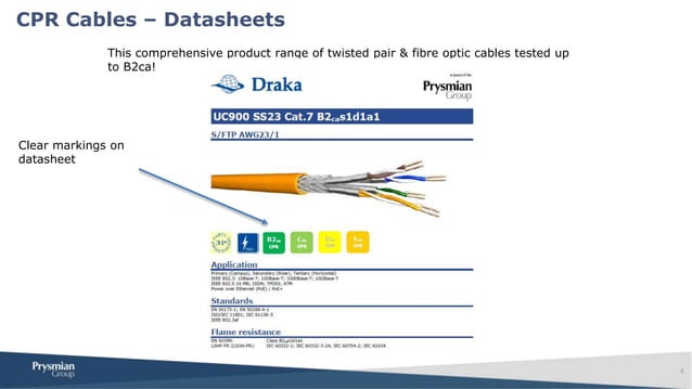 Prysmian - Draka UC Connect CPR Copper & Fibre Update | PPTX | Technology & Computing