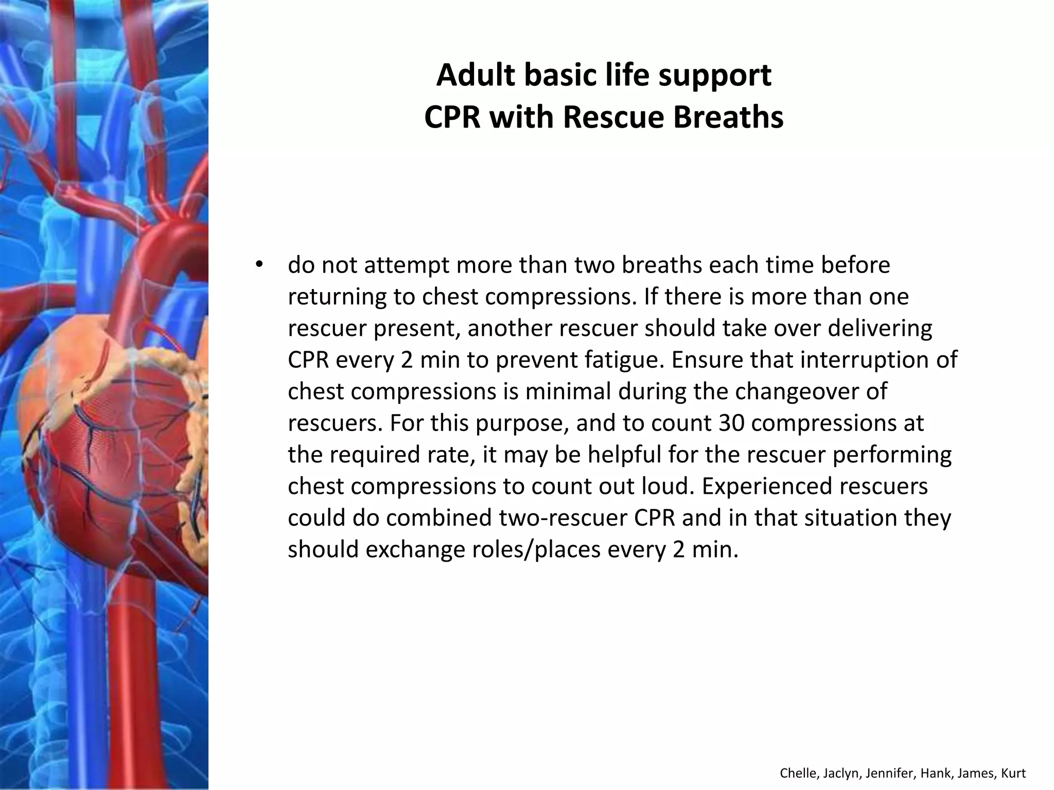 Cpr with rescue breaths | PPTX