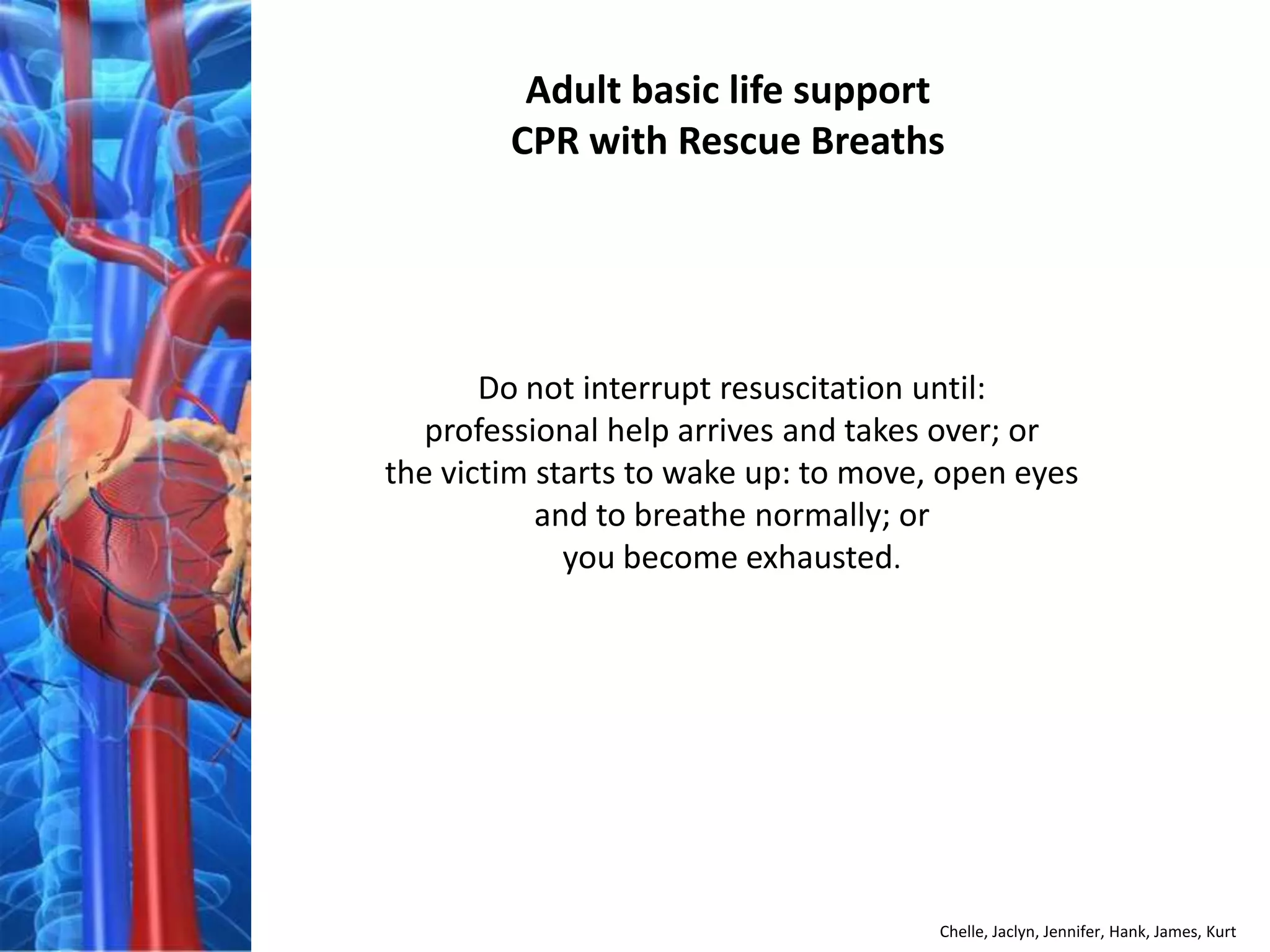 Cpr with rescue breaths | PPTX