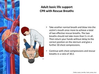 Cpr with rescue breaths | PPTX