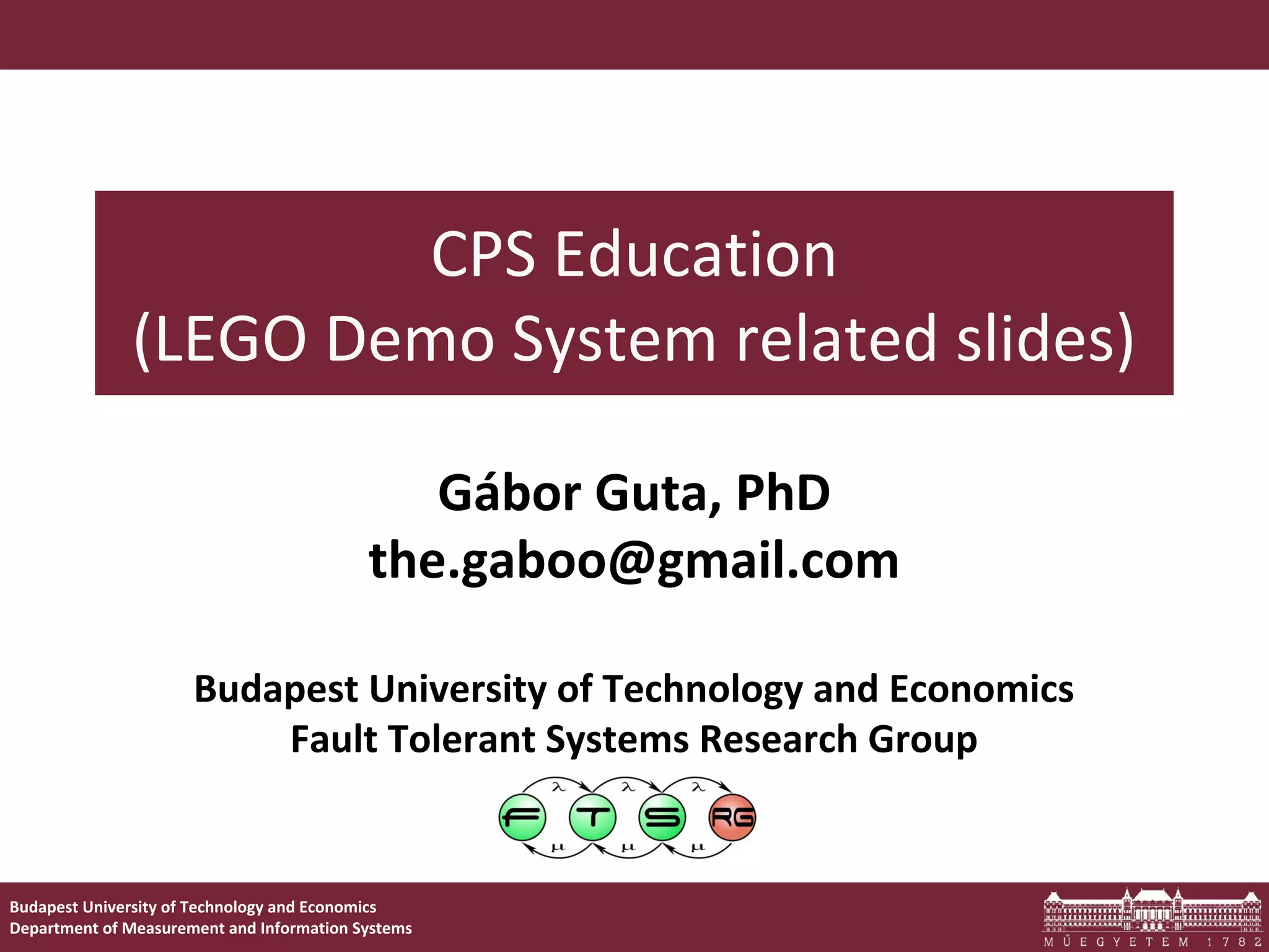LEGO Demo System for CPS Education | PPT