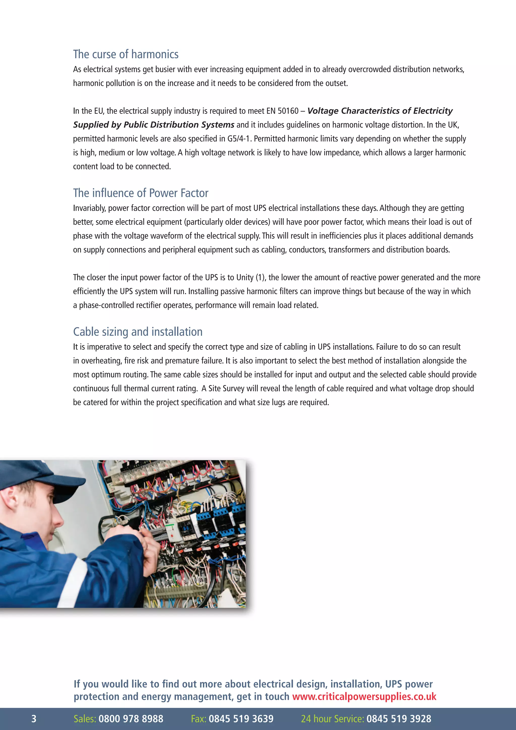 UPS Electrical Design and Installation | PDF