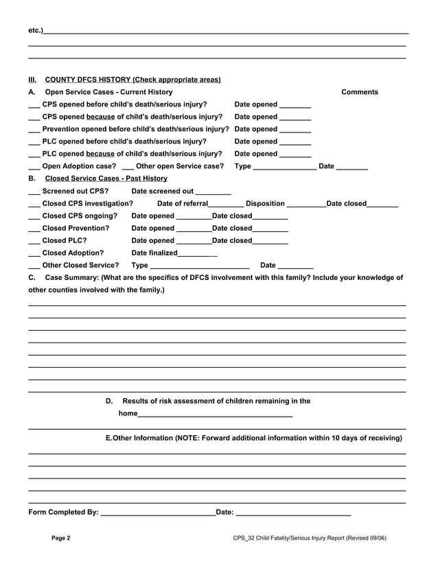 Cps 32 child fatality serious injury report | PDF