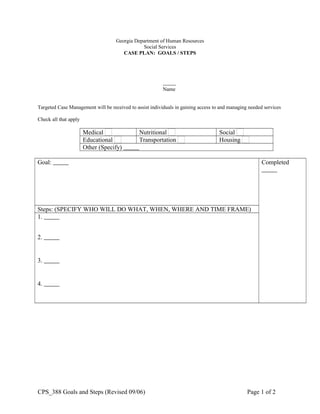 Cps 388 goals and steps | DOC