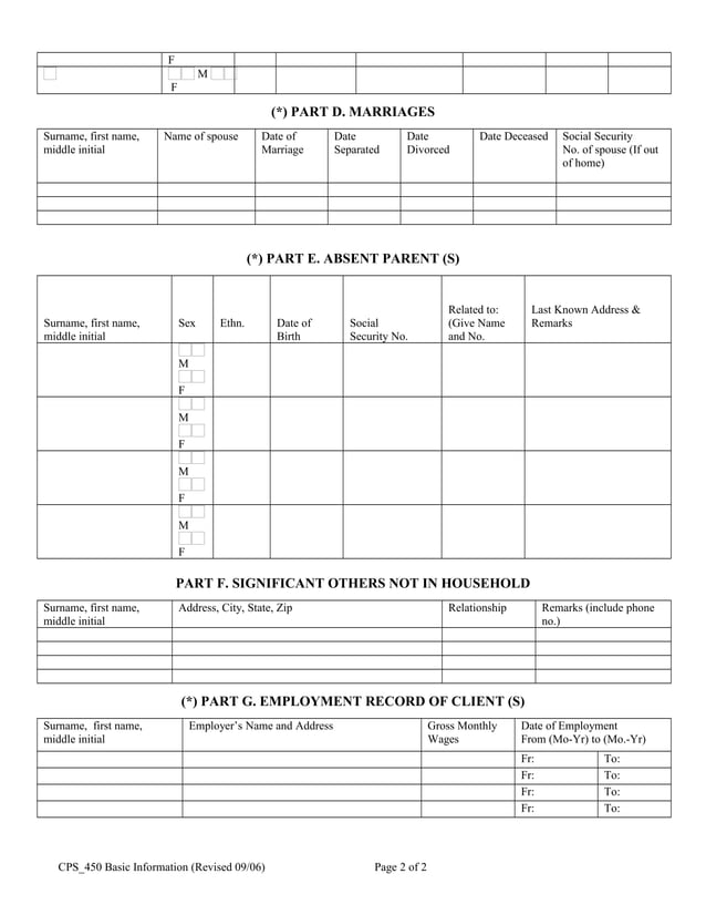 Cps 450 basic information worksheet | PDF