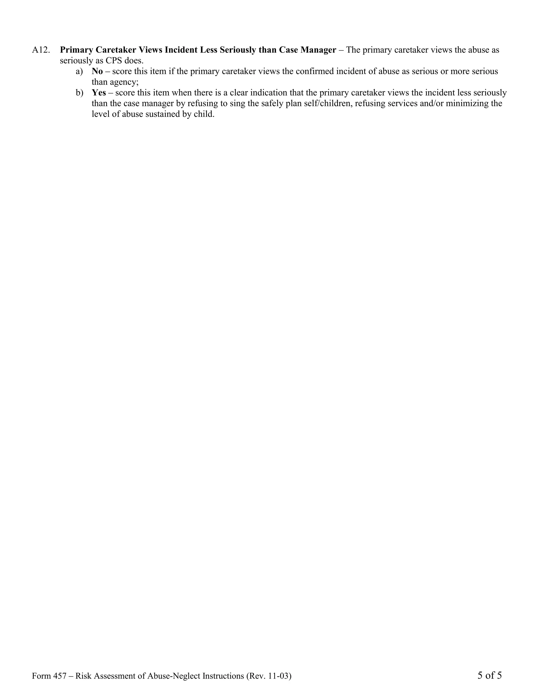 Cps 457 i risk assessment instructions | PDF