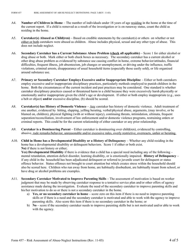 Cps 457 i risk assessment instructions | PDF