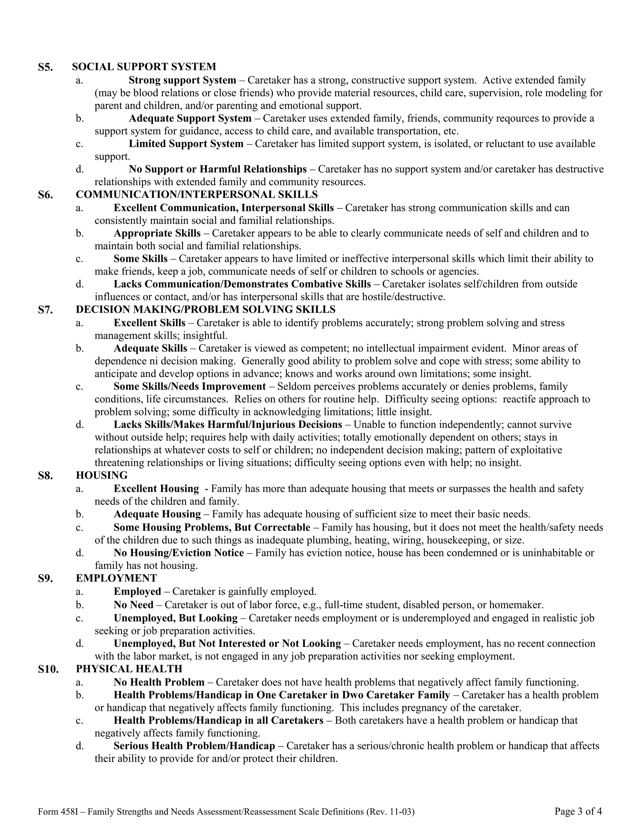 Cps 458 i strengths and needs instructions | DOC