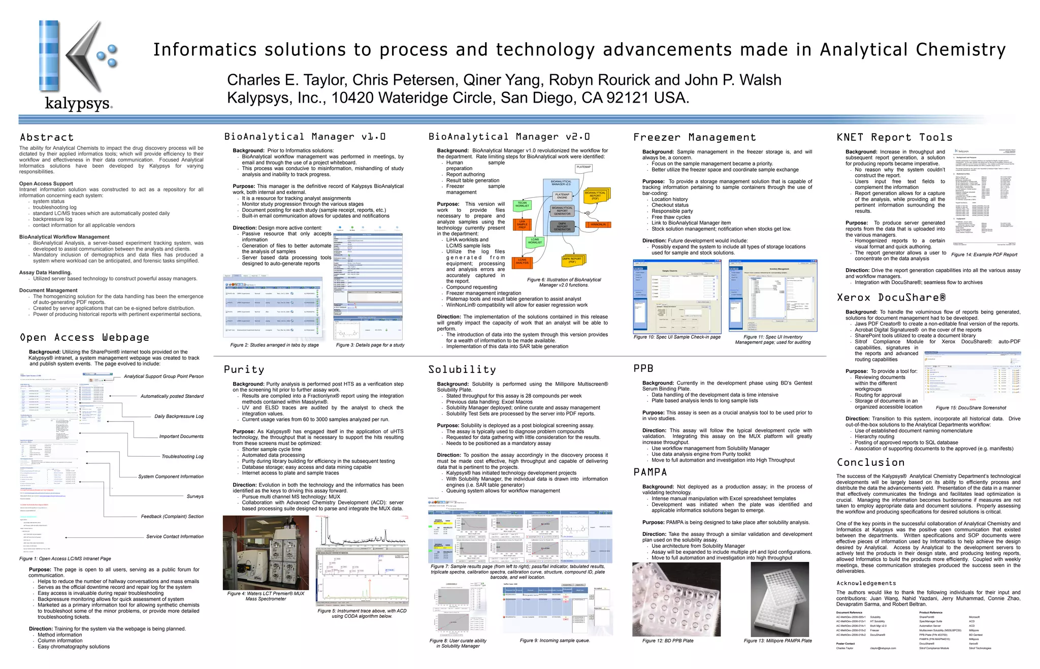 Cpsa Poster Analytical Chemistry Informatics Suite | PDF