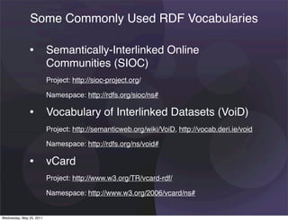 Introduction to Linked Data: RDF Vocabularies | PPT