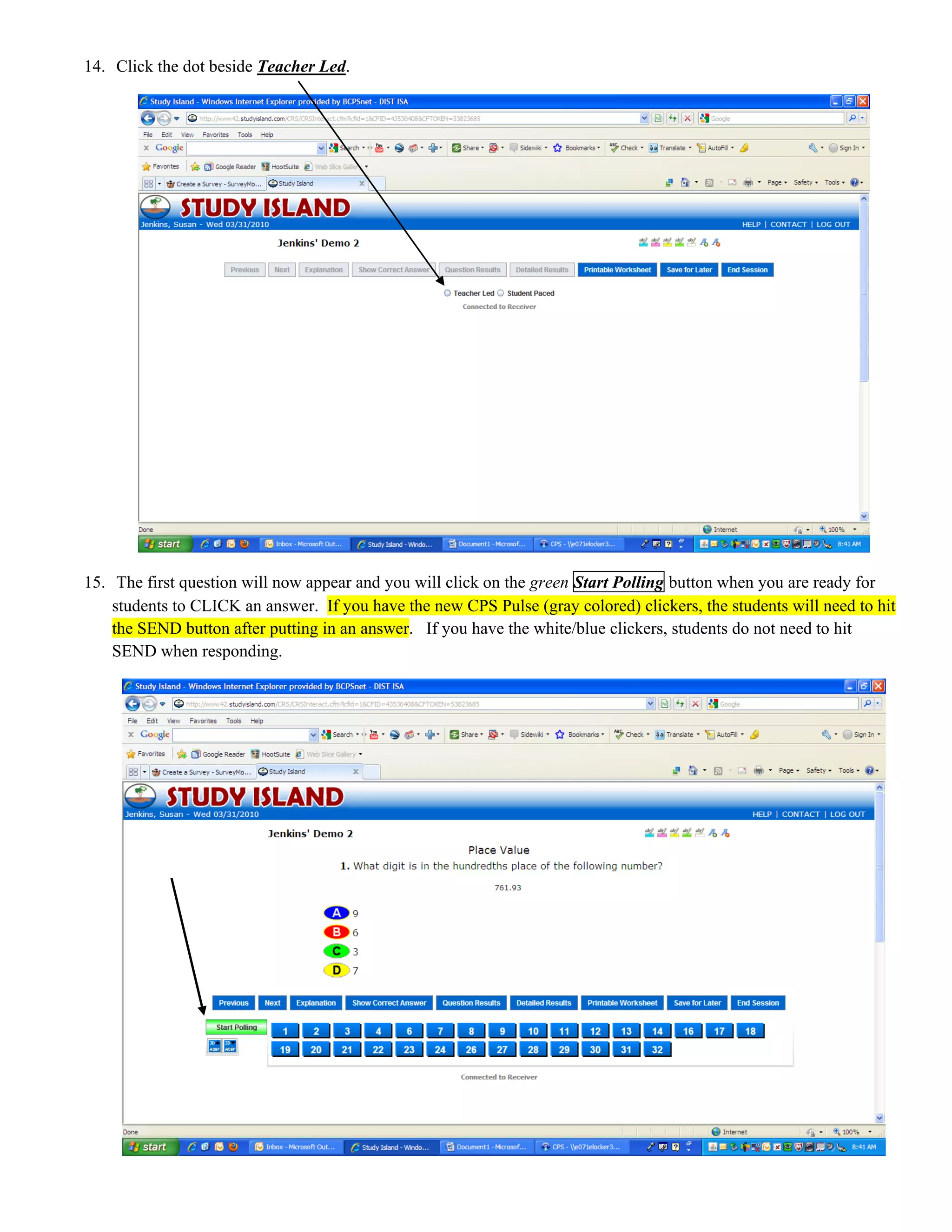 CPS / Einstruction Clickers In Study Island Newcheatsheet | PDF