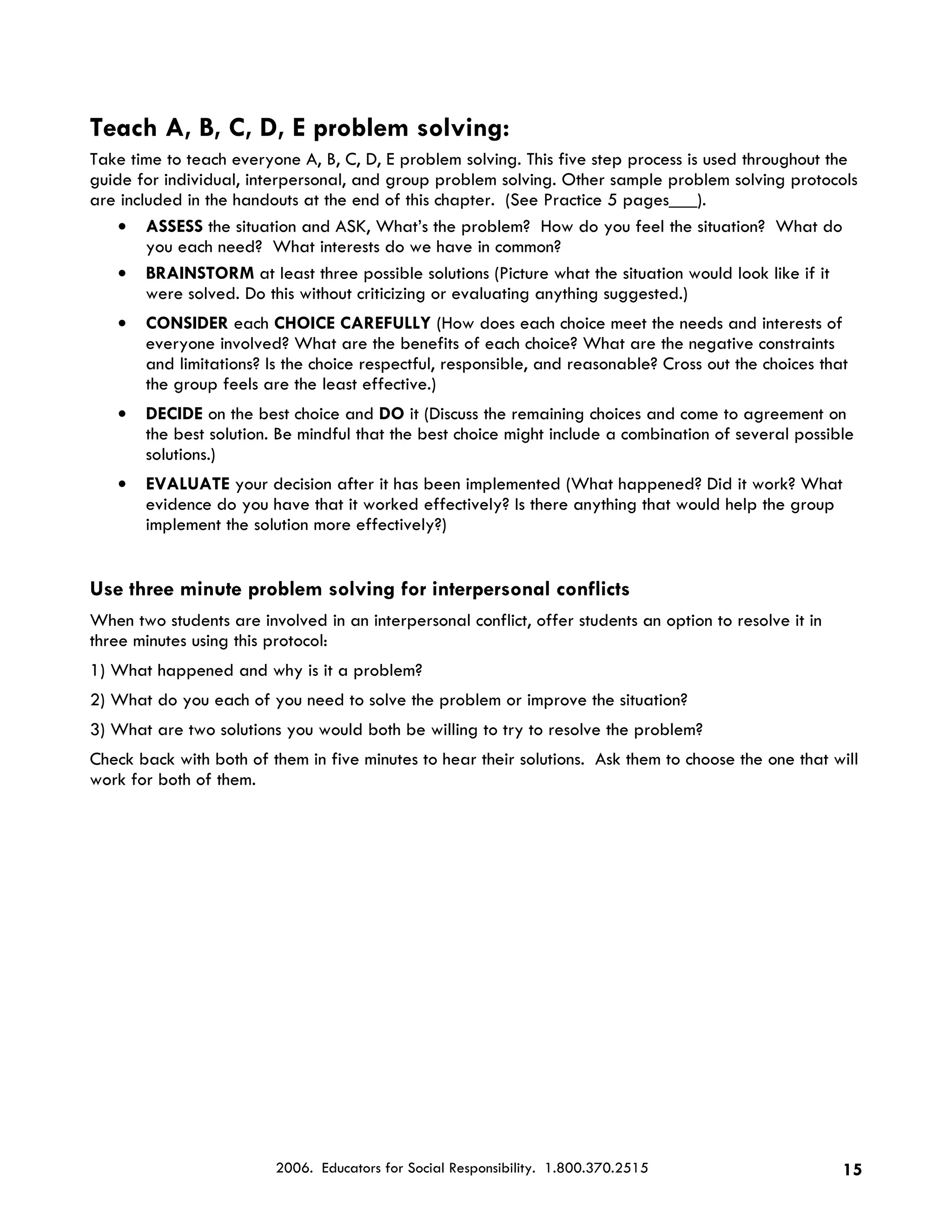 Cps conflict resolution #1 | DOC