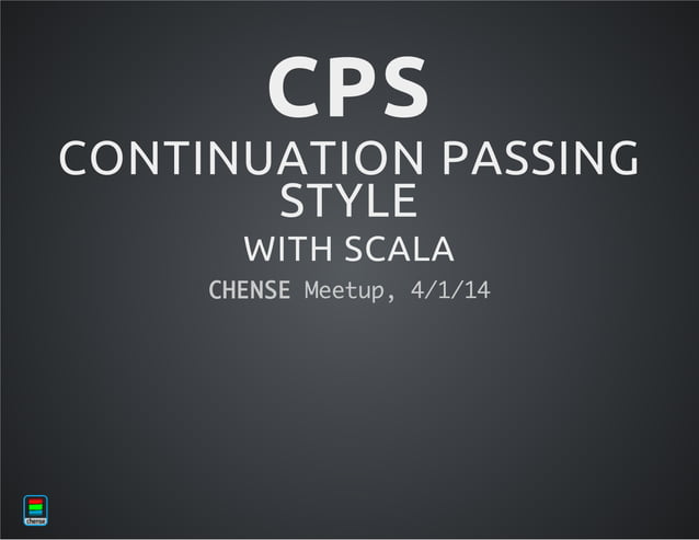 Cps (continuation passing style) in scala | PPT