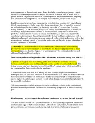 Cpsc periodic testing | PDF