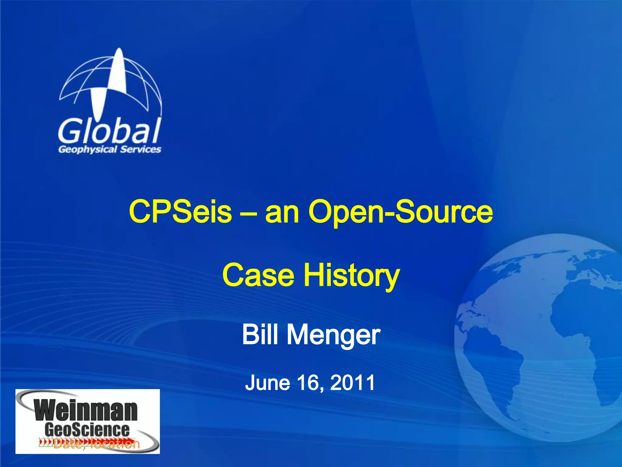 CPSeis & GeoCraft | PDF