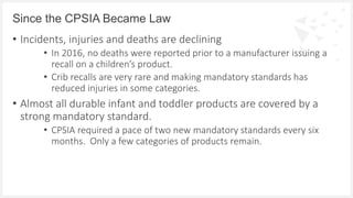 The CPSIA: 10 Years of Safety | PPTX | Recalls | Consumer Issues