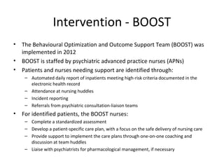 Giving Nurses and Patients a “BOOST” An Innovative Model of Support for ...