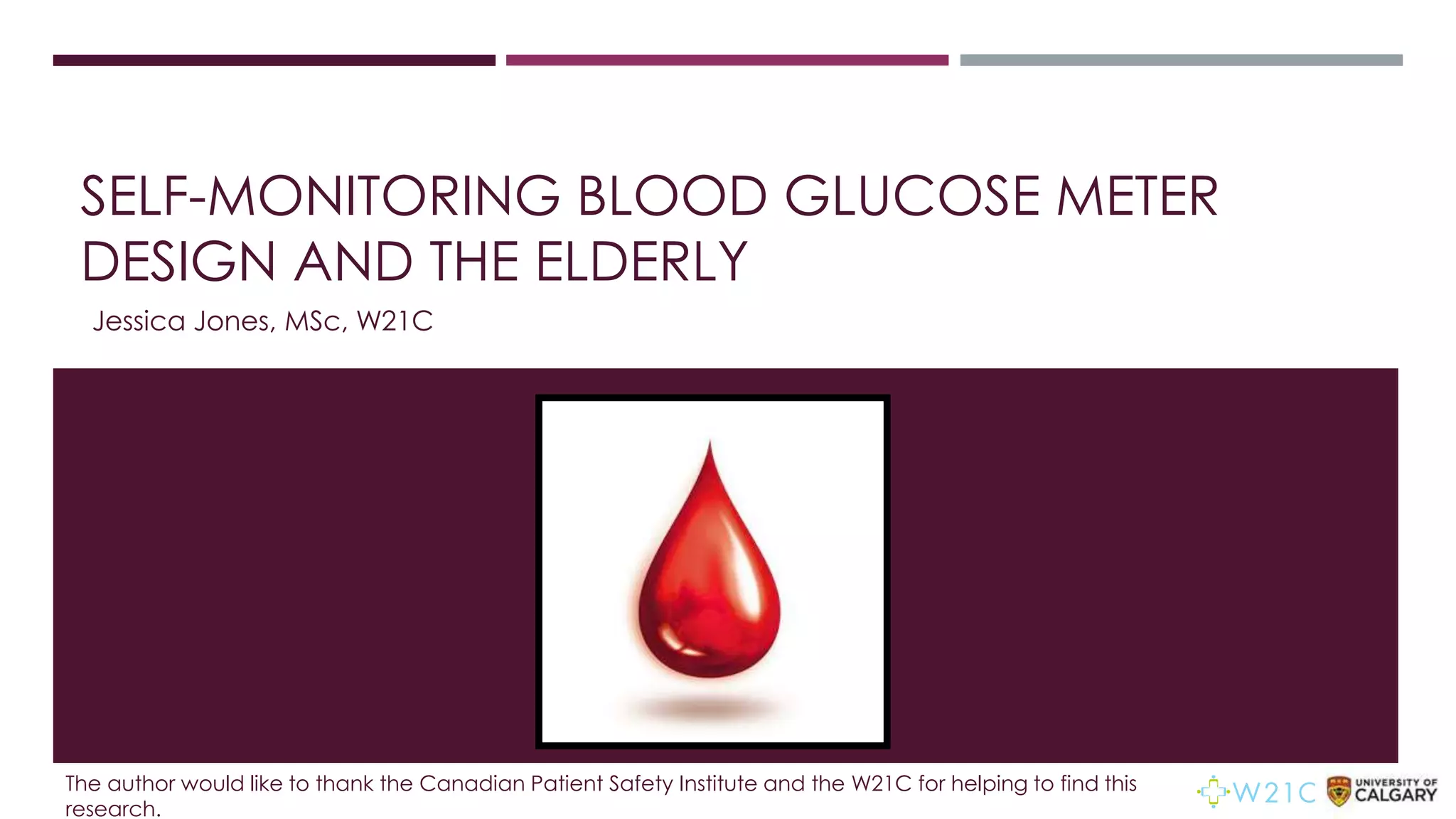 Self-monitoring Blood Glucose Meter Design and the Elderly | PPTX ...