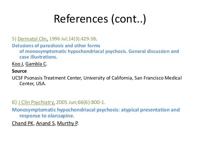 Delusional Parasitosis