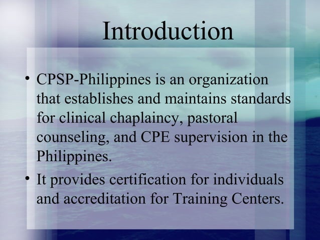 CPSP-Philippines Certification and Accreditation | PPT