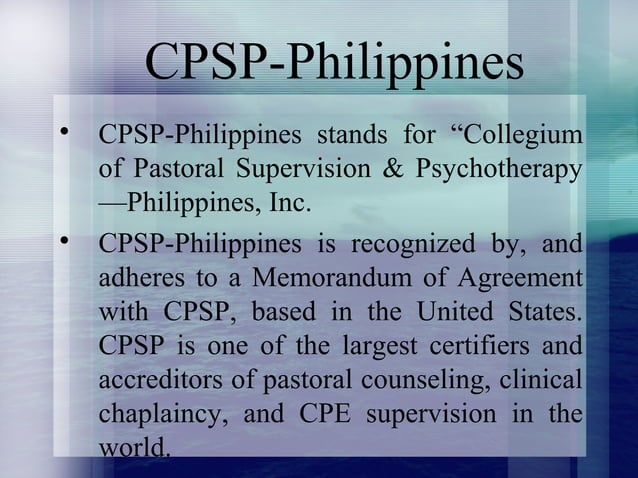 CPSP-Philippines Certification and Accreditation | PPT