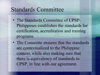 CPSP-Philippines Certification and Accreditation | PPT